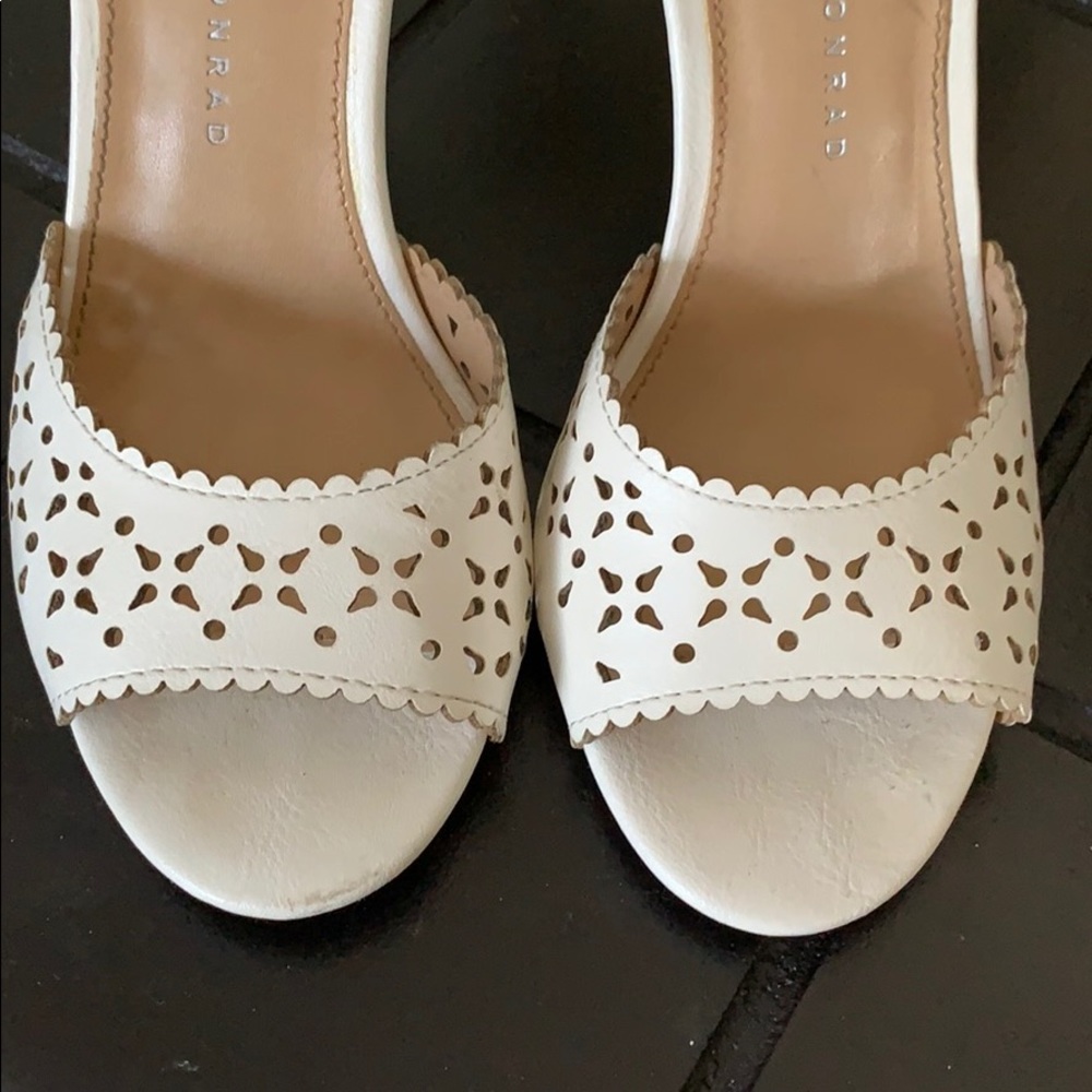 Lauren Conrad Laser Cut White Heels - Gem